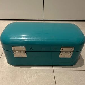 Wesco | Kitchen | Rare Wesco Grandy Metal Bread Box Teal Blue | Poshmark